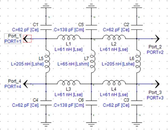Lumped-element two-section branchline coupler