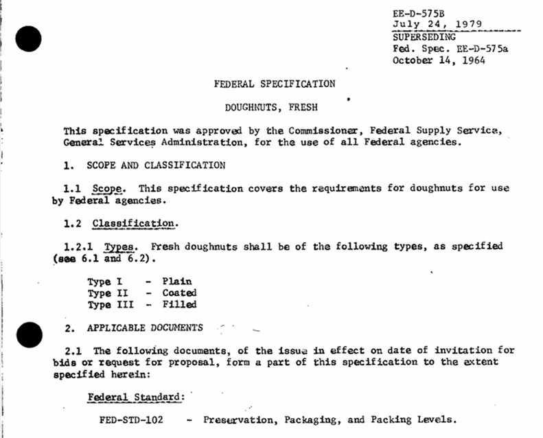 MIL Standard for Donuts