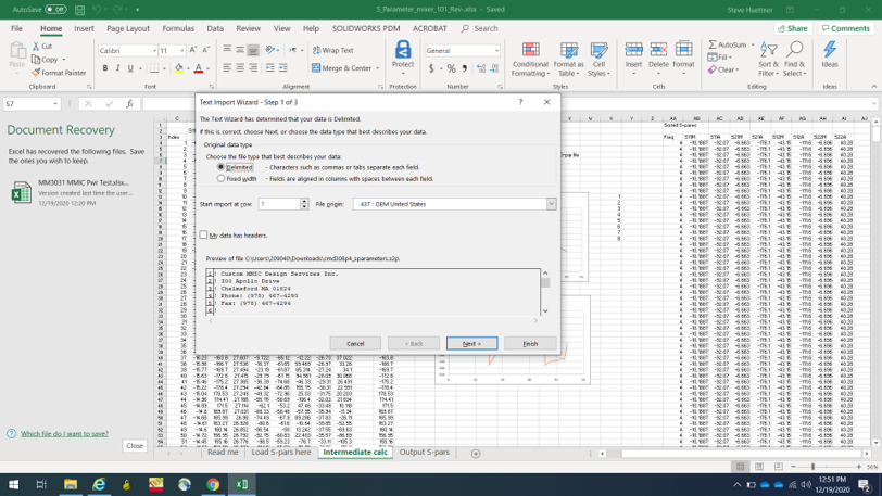 Excel S-Parameter Mixer