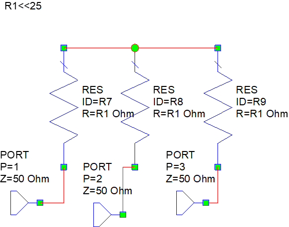 Non-planar three-way Wilkinson