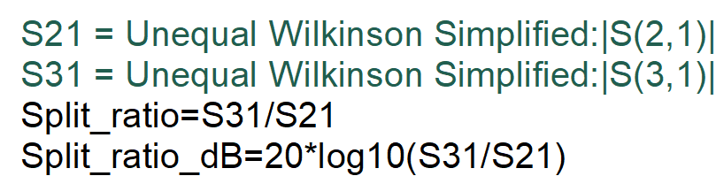 Unequal-split Wilkinson power divider simplified