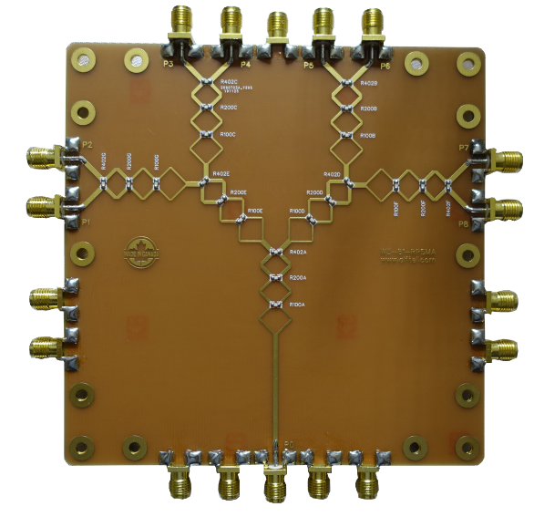 Broadband Four-way and Eight-way Wilkinson Example